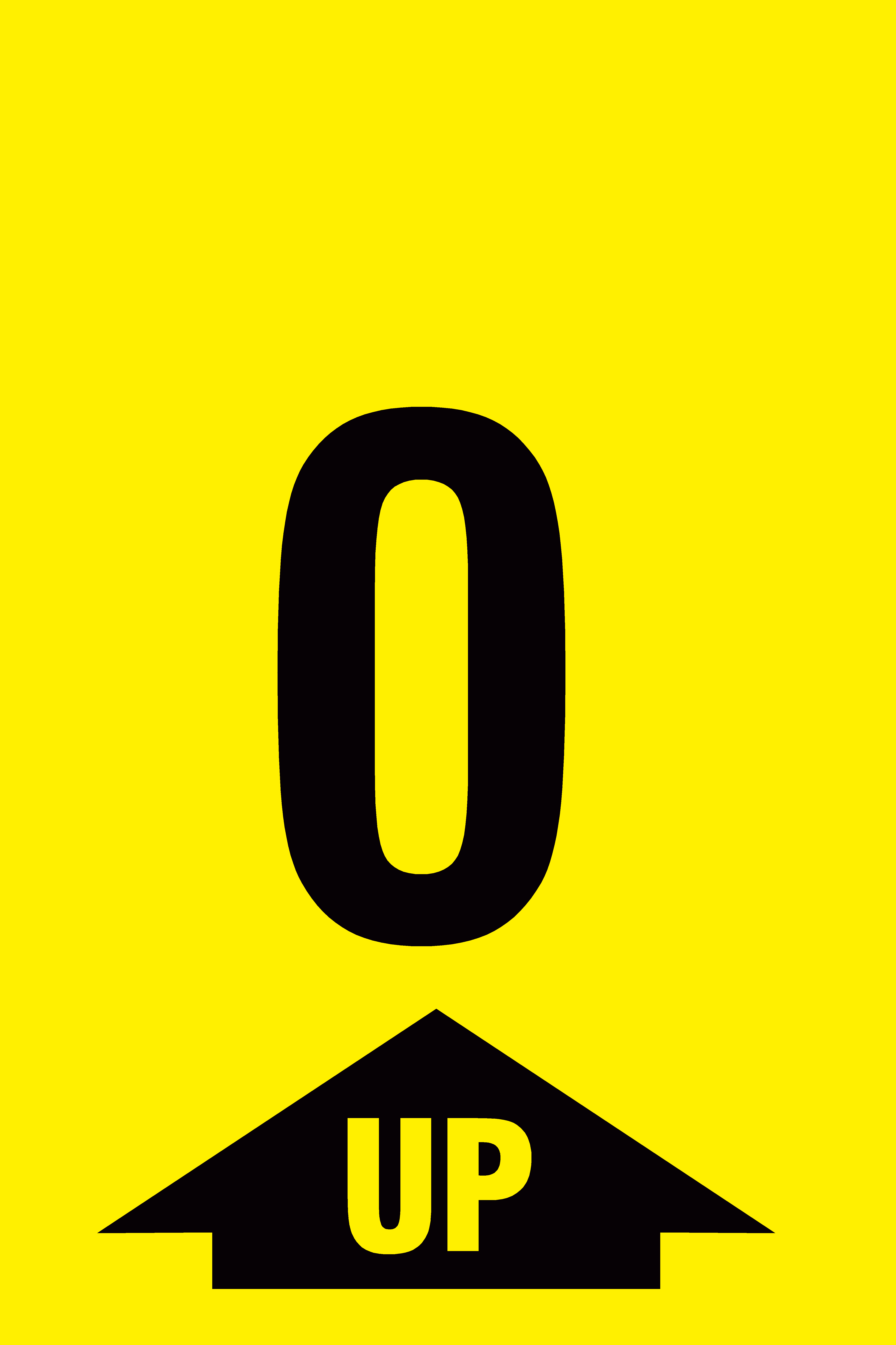 0' Up - Black Vinyl on Golden Yellow - Legacy Signs and Graphics