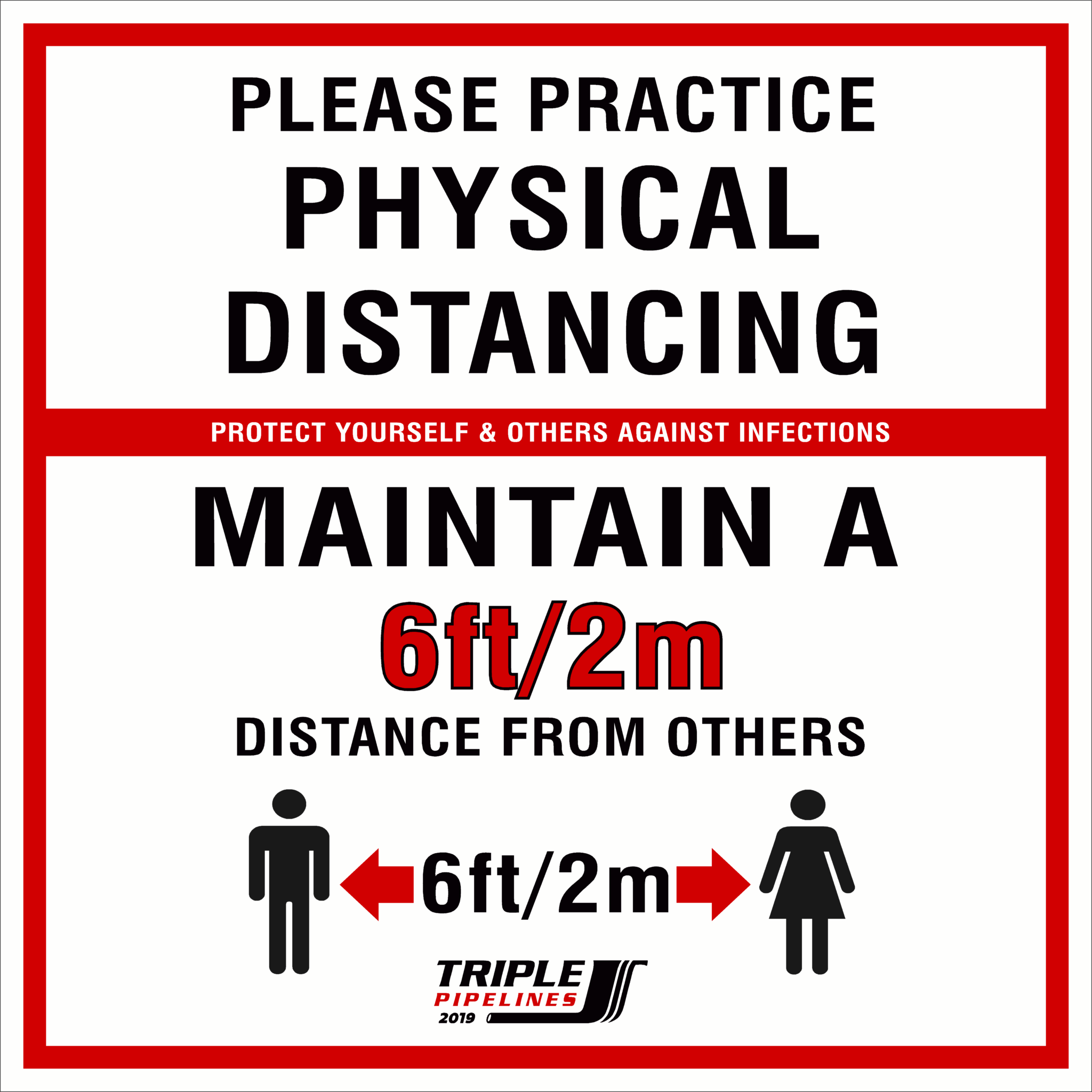 Please Practice Physical Distancing - Legacy Signs and Graphics